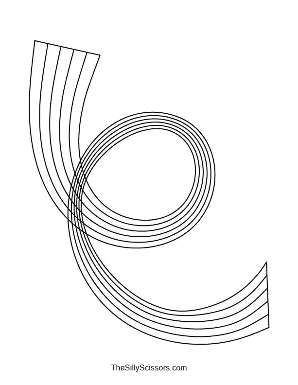 Easy Swirls Loop Coloring Page - The Silly Scissors
